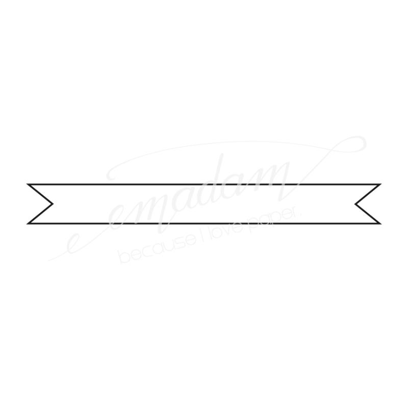 Stempel - Banner, mittelgroß - Einzigartige Papierprodukte