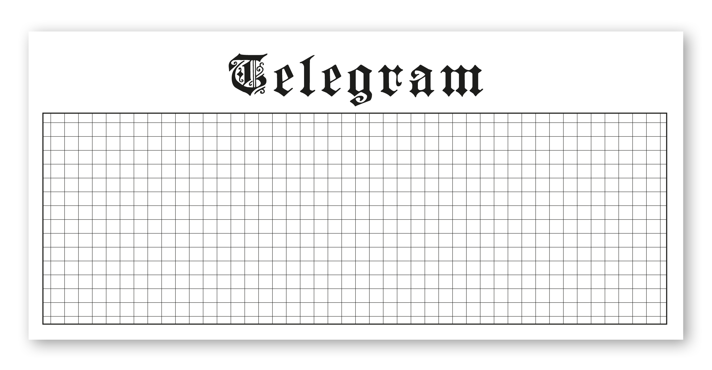Notepad - Telegram Graph Paper - Extraordinary stationery